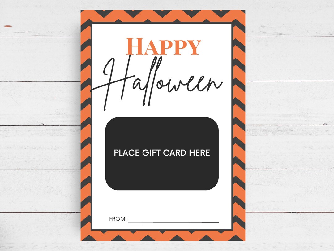 Halloween Gift Card Holder Printable | Spooky Party Favor (digital ...