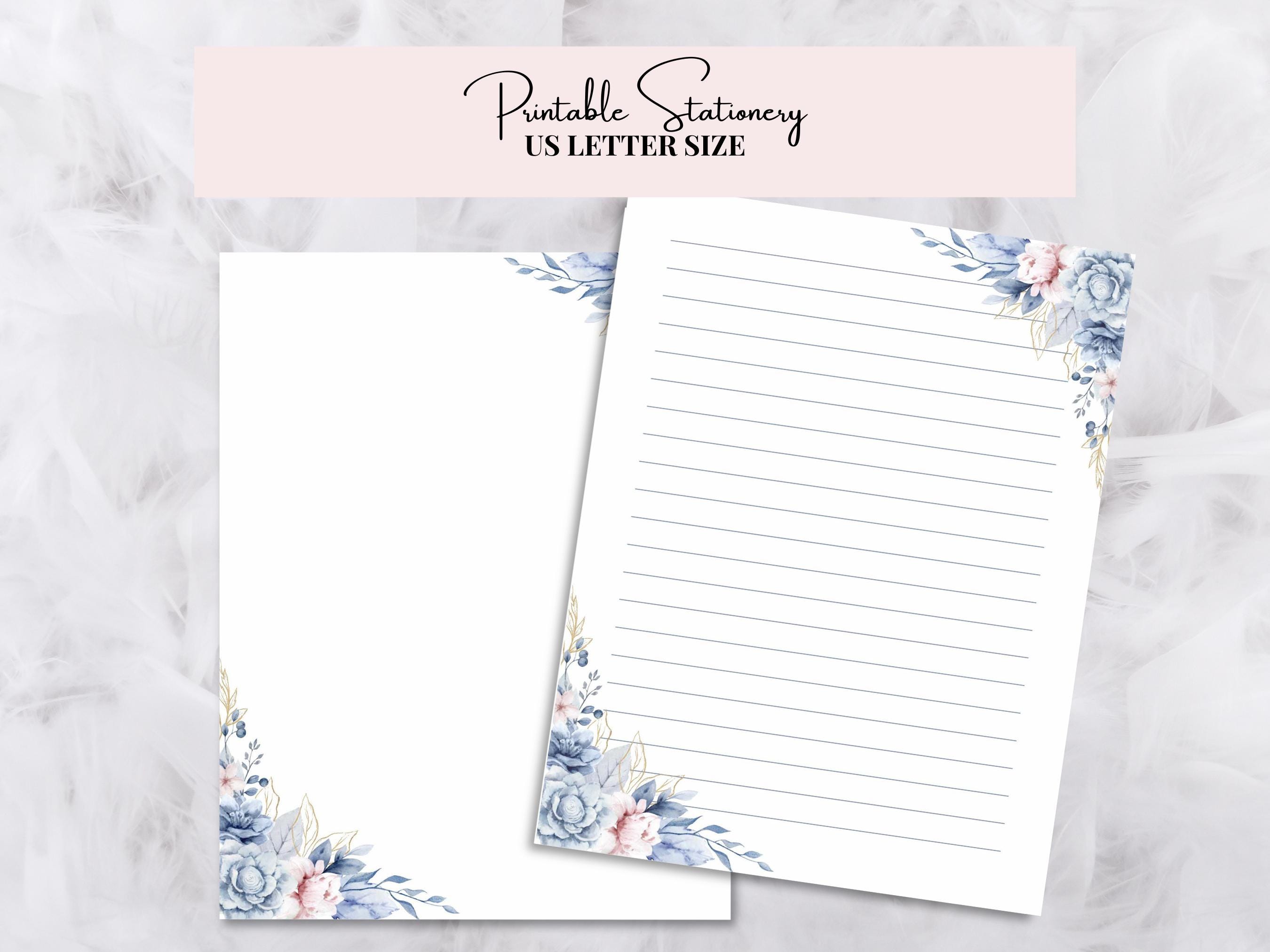 Printable Stationery | Floral Stationery | Writing Paper | Journal ...