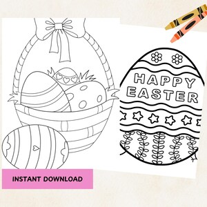 Easter Coloring Pages: 30 Printable Designs for Kids (digital Download ...