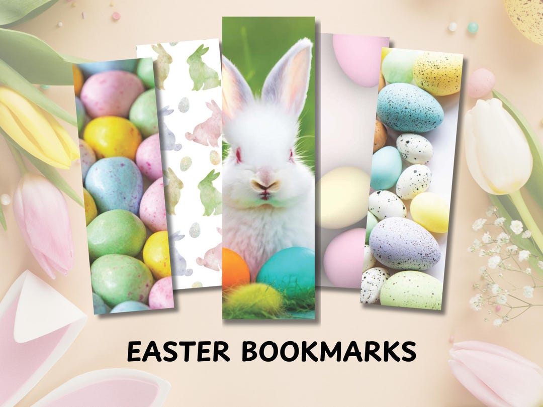 Easter Bookmarks | Printable Bookmarks | Gift for Book Lovers ...