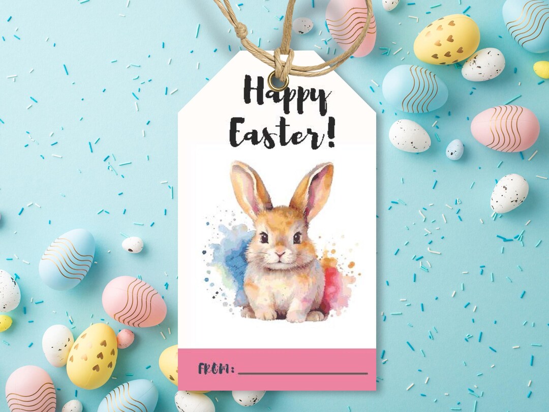 Easter Bunny Gift Tags | Printable Gift Tags | Easter Basket Tags ...