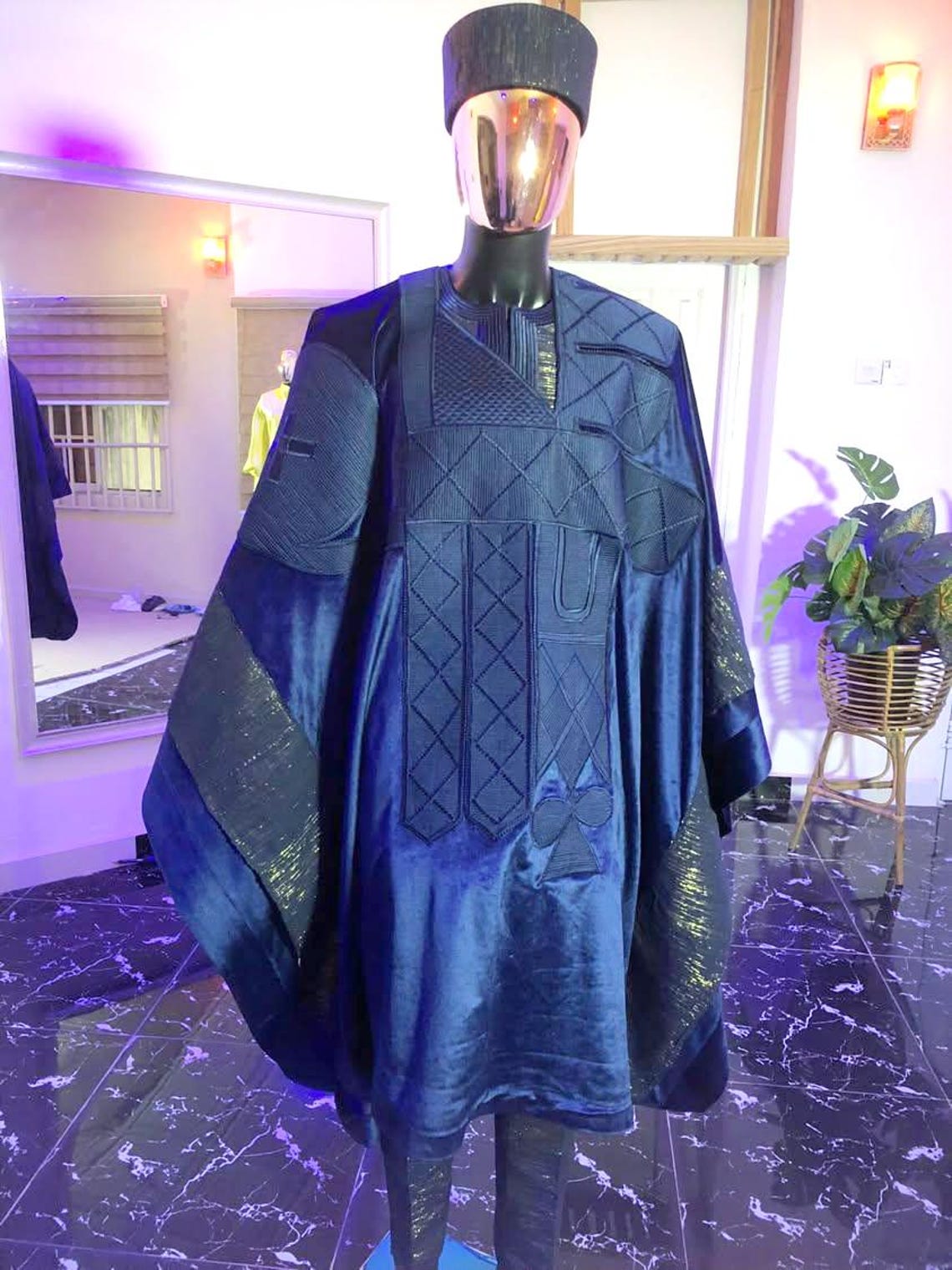 Velvet Agbada: Traditional Yoruba Wedding Attire for Men - Etsy