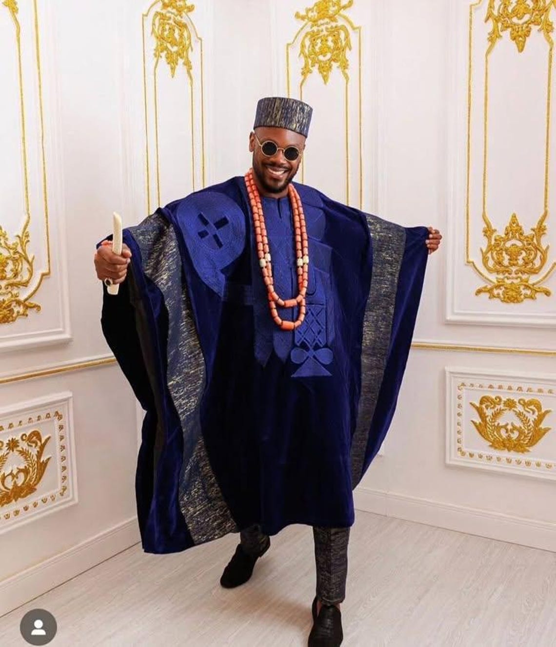 Velvet Agbada: Traditional Yoruba Wedding Attire for Men - Etsy