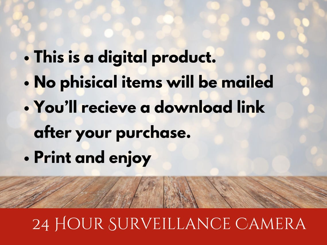 Printable Elf Camera, Elf Cam, Grinch Camera, Santa Cam, 24 Hour ...