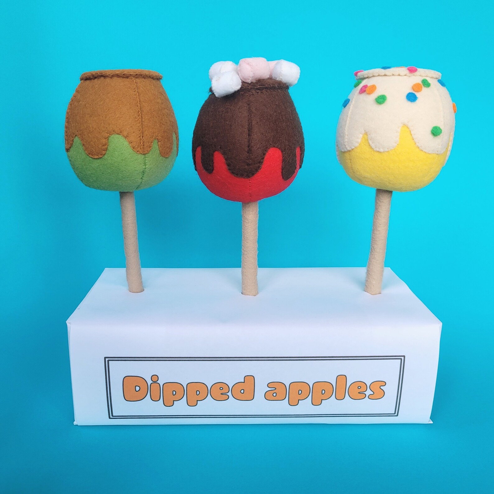 Toffee Apple | Candy Apple | Felt Food Digital Sewing Pattern | Kids ...