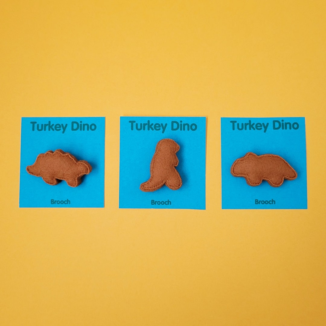 Set of 3 Turkey Dino Dino Nugget Fried Chicken Dinosaur Felt Kids ...