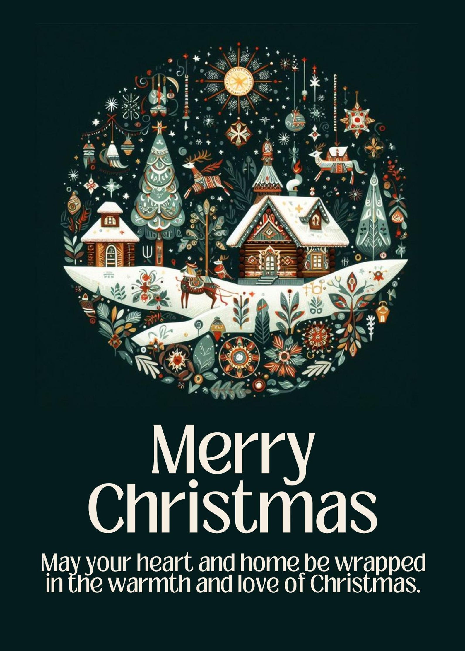 Christmas Postcards Set – Printable Double-sided Holiday Cards (5x7 PDF ...