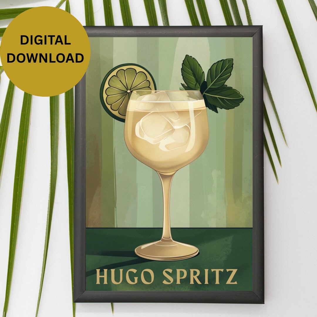 Hugo Spritz Printable Wall Art Italian Cocktail Digital Wall Art ...