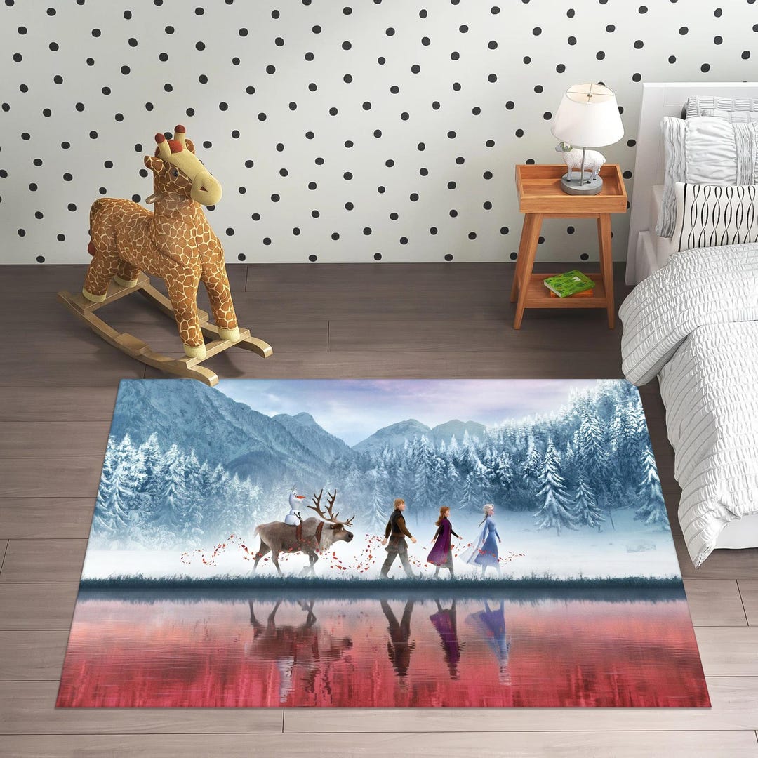 Frozen Rug, Elsa Rug, Anna Rug, Cartoon Rug, Cute Rug, Themed Rug, Kids ...