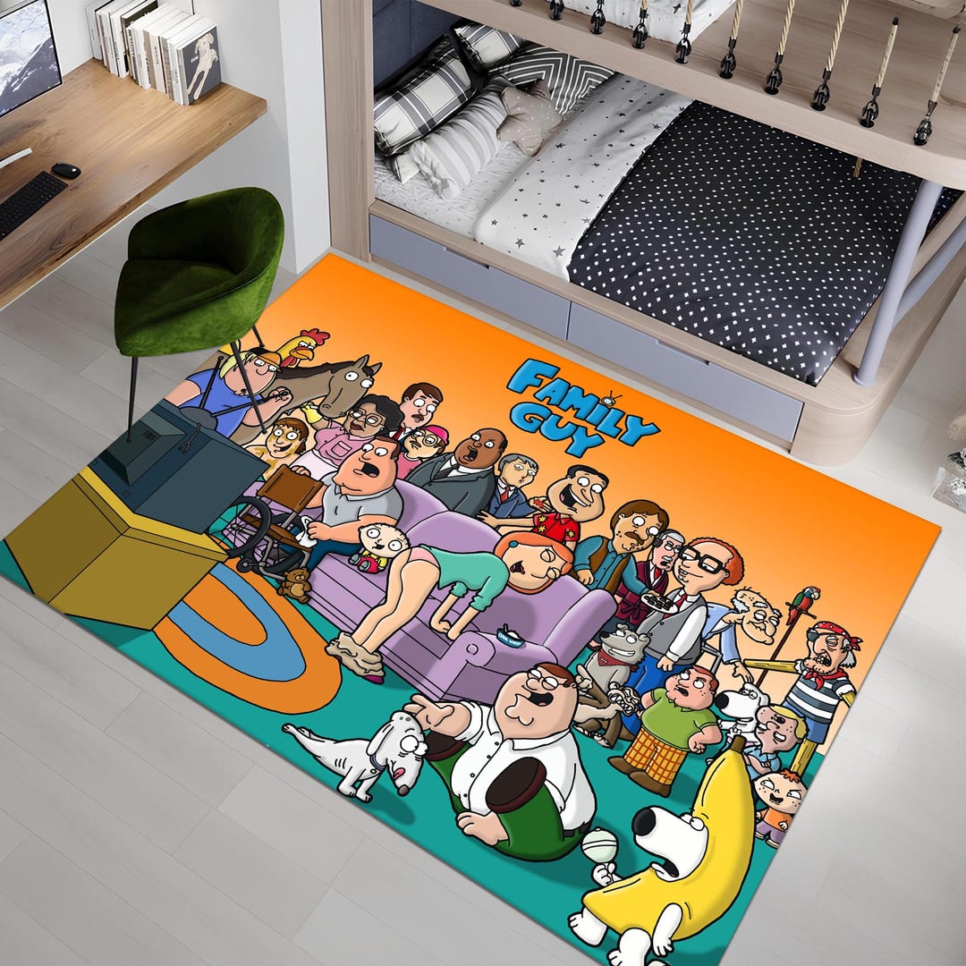 Stewie's First Word, Family Guy Rug, Funny Rug, Cartoon Rug, Movie ...