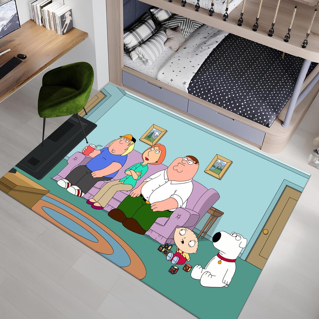 Family Guy Rug, Stewie's First Word, Funny Rug, Cartoon Rug, Movie ...