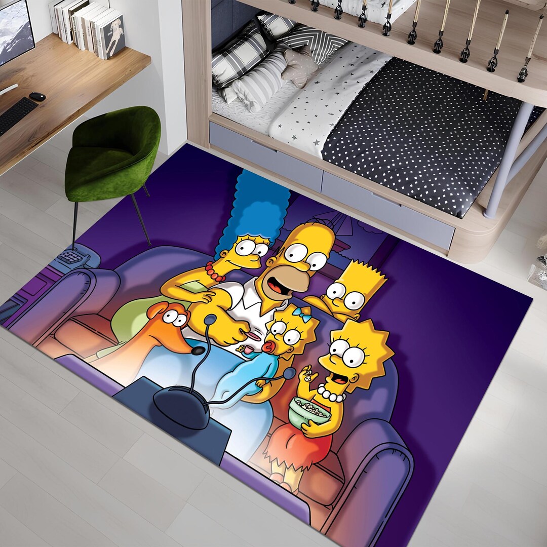 Simpson Rug, Simpson Characters Rug, Funny Rug, Cartoon Rug, Movie ...