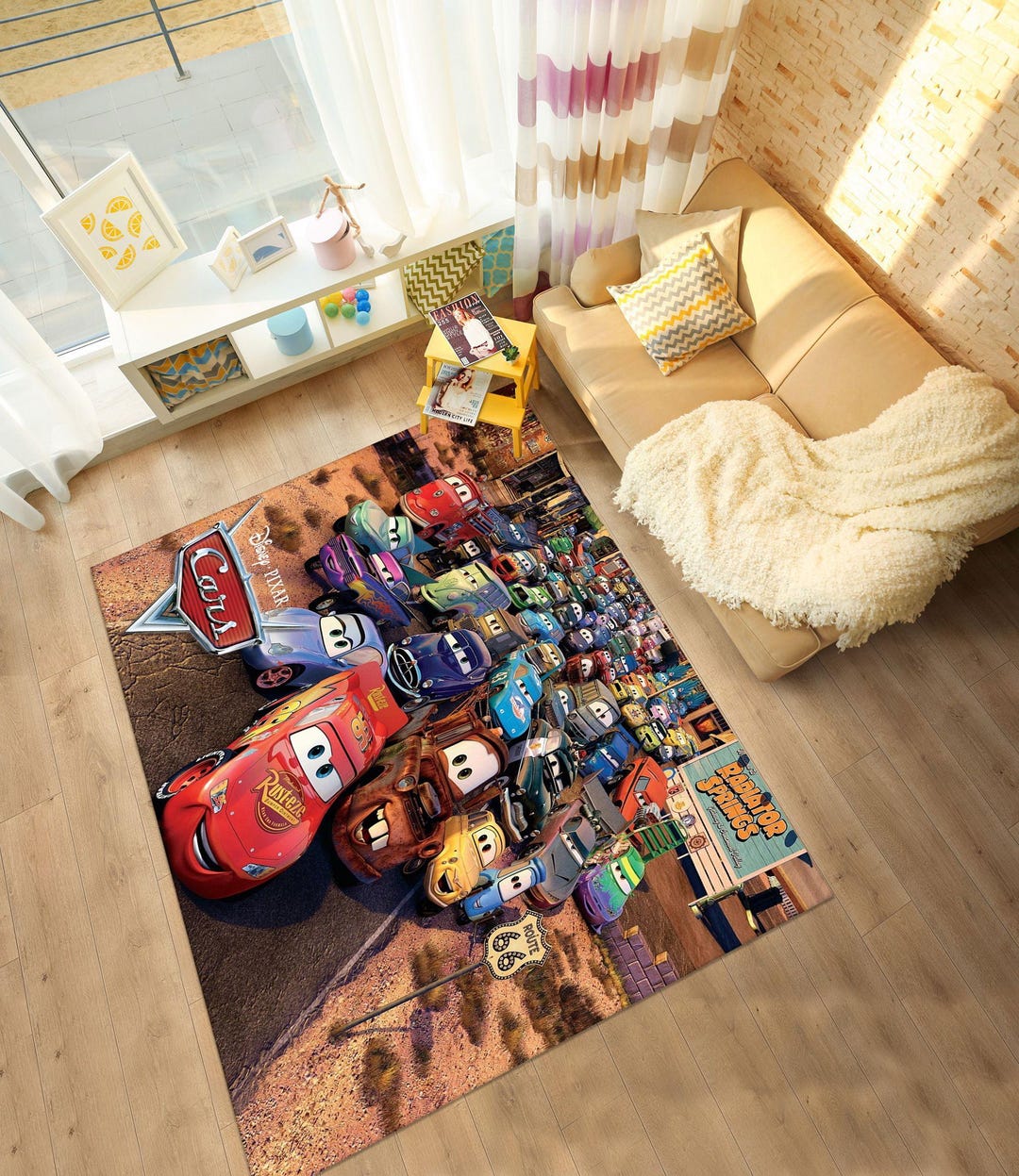 Mcqueen Rug, Mcqueen Characters Rug, Cars Rug, Colorful Rug, Custom Rug ...