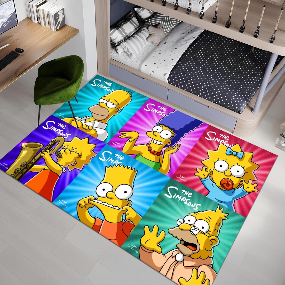 Simpson Rug,homer Simpson,bart Simpson,marge Simpson,simpson Characters ...