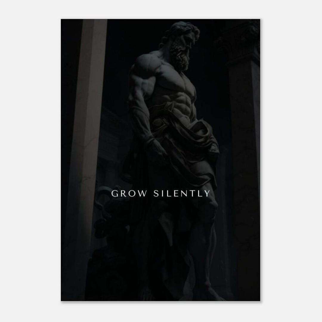 Grow Silently | Motivational Poster | Wall Decor | Office Decor - Etsy