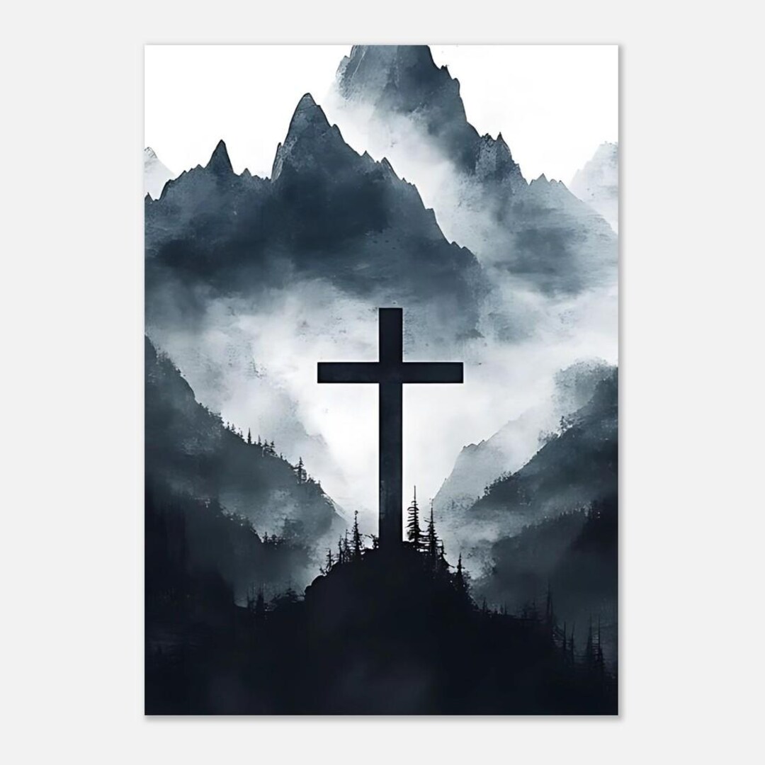 Cross Poster | Christianity | Jesus | Christian | Poster | Wall Art - Etsy