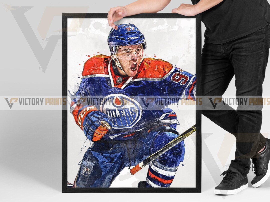 Connor Mcdavid Poster/canvas Hockey Man Cave Art, Sports Room Decor ...