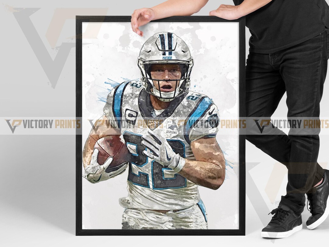 Christian Mccaffrey Poster/canvas Football Man Cave Art, Sports Room ...