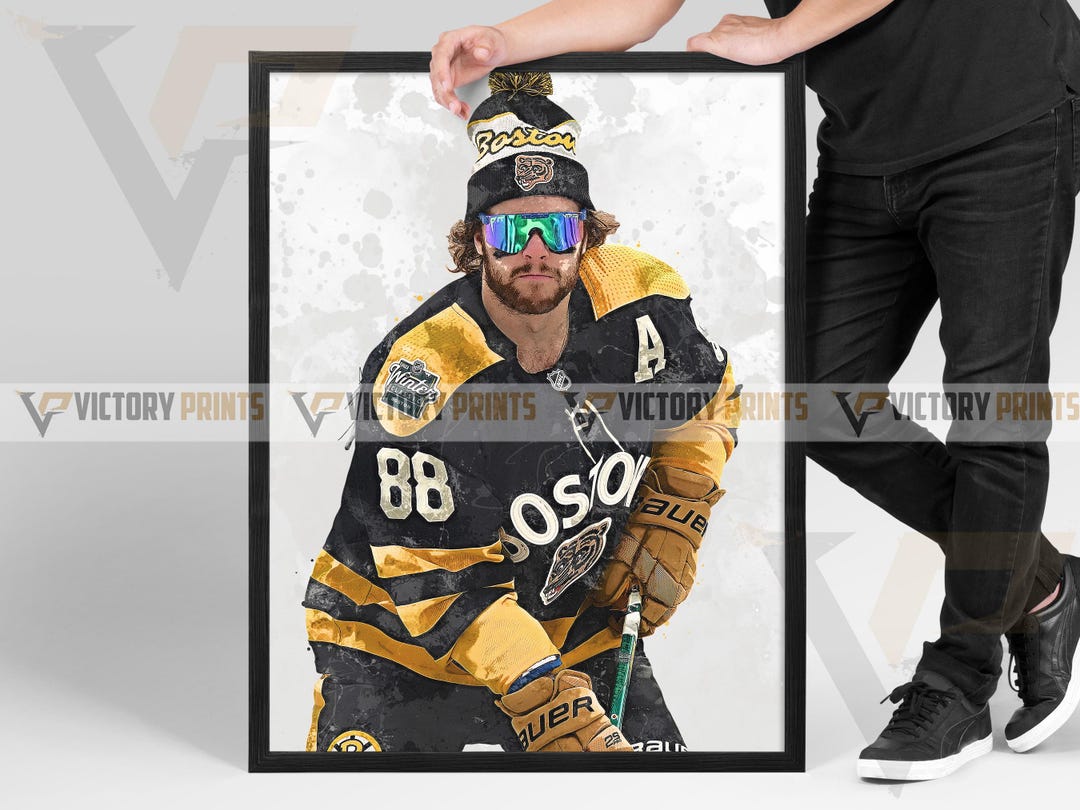 David Pastrnak Glasses Poster/canvas Hockey Man Cave Art, Sports Room ...