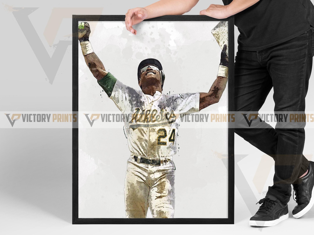 Rickey Henderson Poster/canvas Baseball Man Cave Art, Sports Room Decor ...