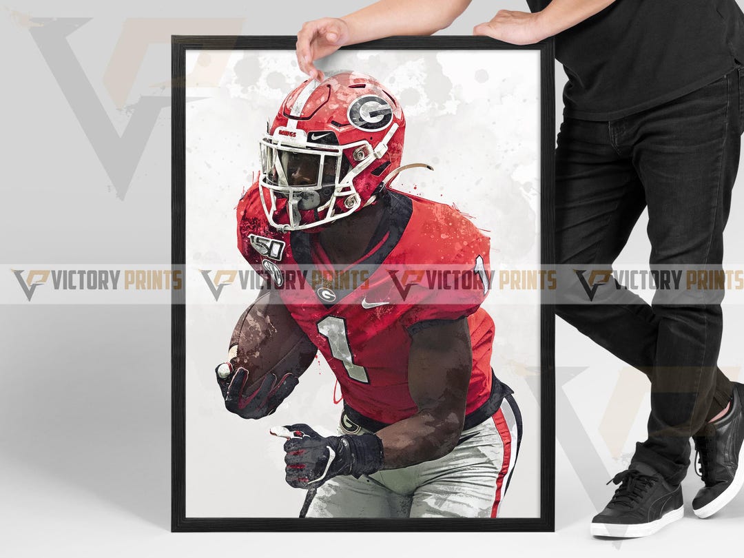 George Pickens Georgia Poster/canvas Football Man Cave Art, Sports Room ...