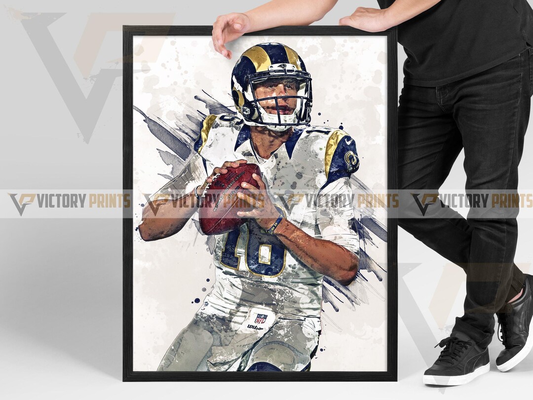 Jared Goff Poster/canvas Football Man Cave Art, Sports Room Decor ...