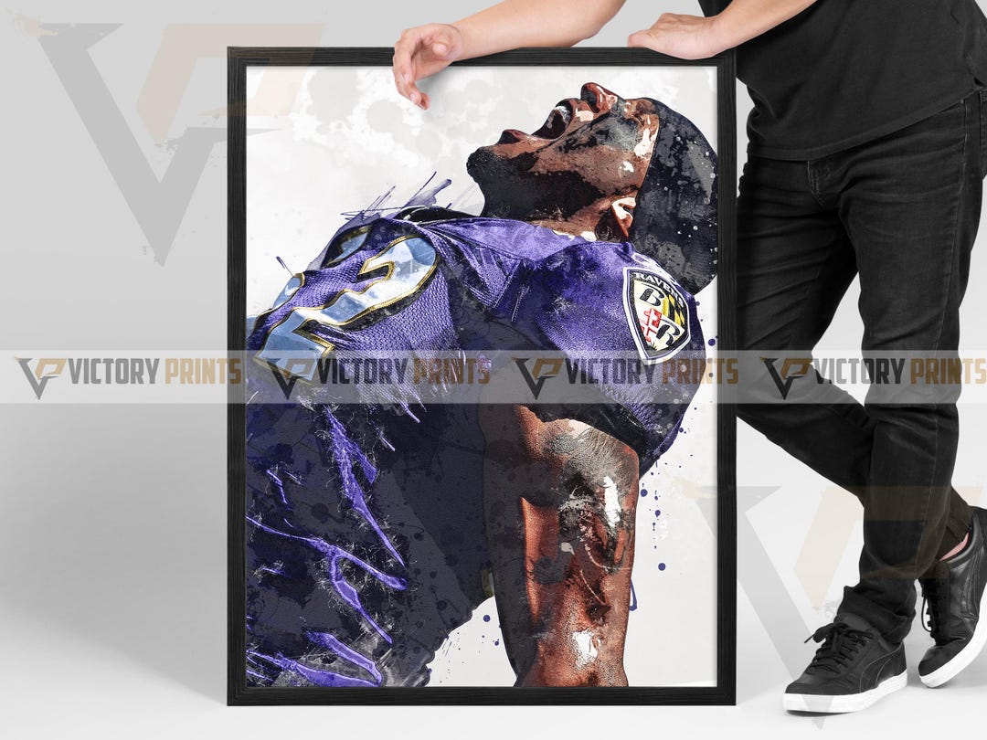 Ray Lewis Poster/canvas Football Man Cave Art, Sports Room Decor ...
