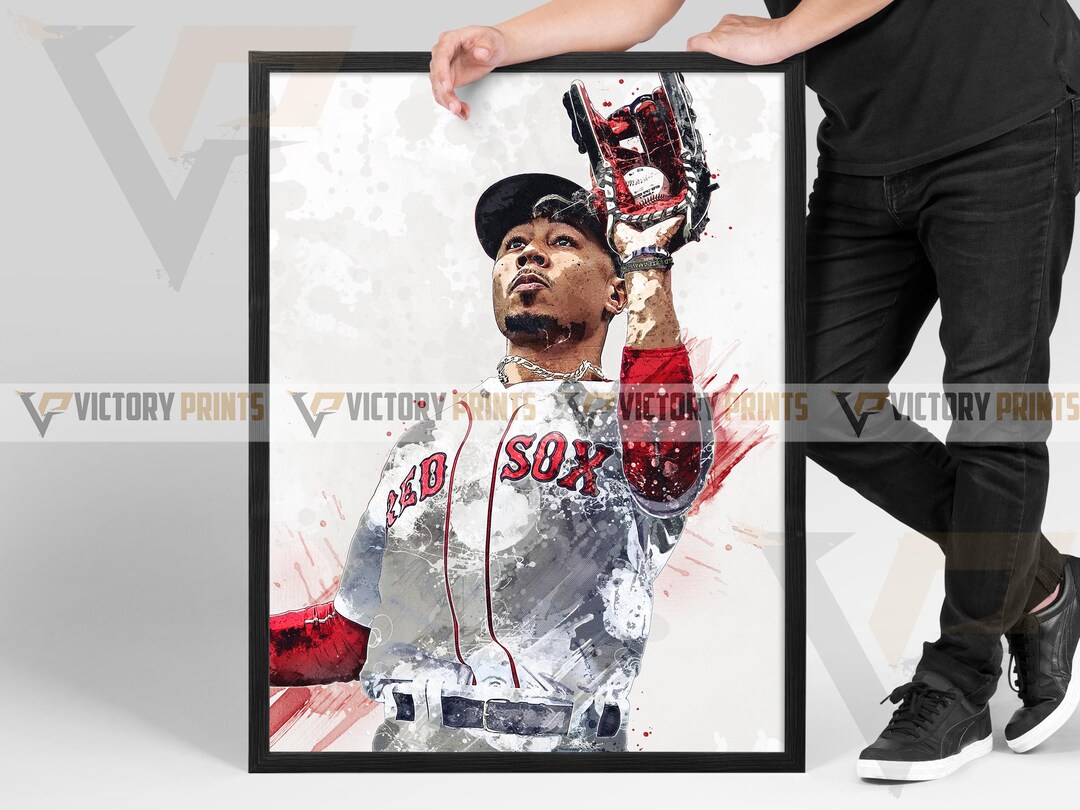 Mookie Betts Poster/canvas Baseball Man Cave Art, Sports Room Decor ...