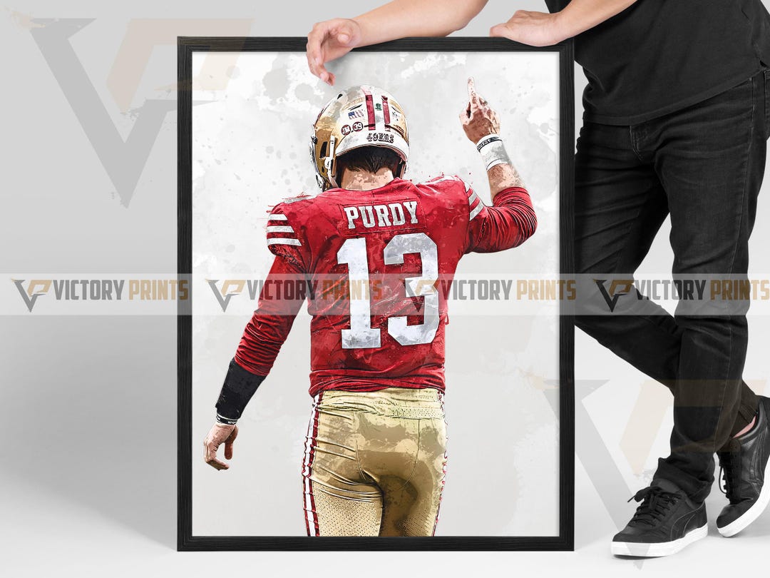 Brock Purdy v2 Poster/canvas Football Man Cave Art, Sports Room Decor ...