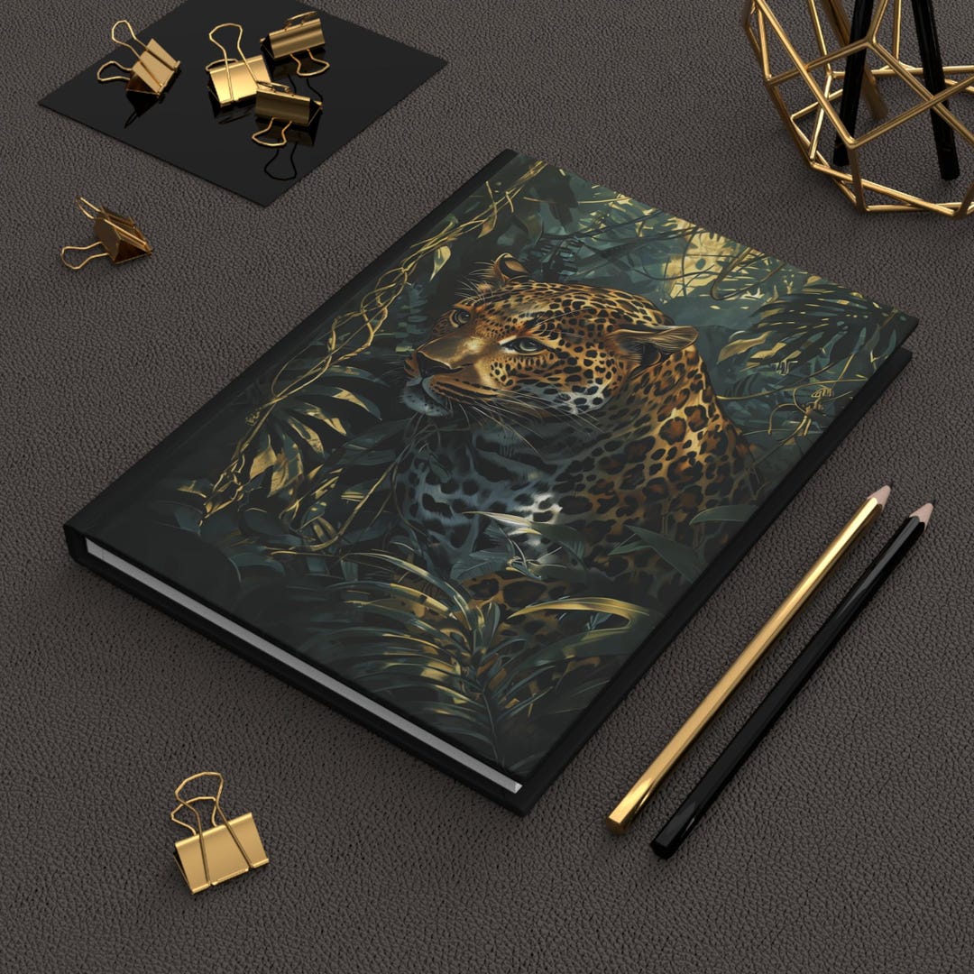 Camouflaged Leopard in the Jungle Hardcover Journal, Animal Lovers ...