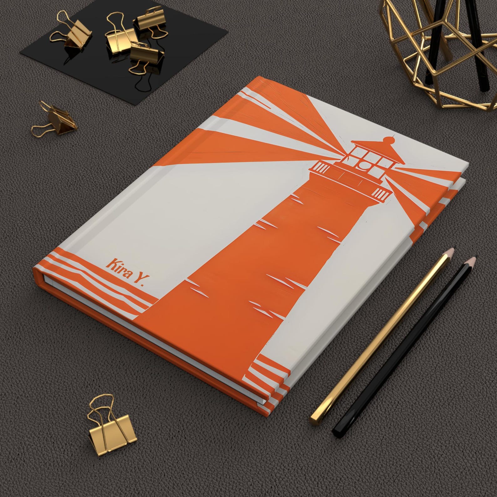 Personalized Inspiring Lighthouse Hardcover Journal, Motivational ...