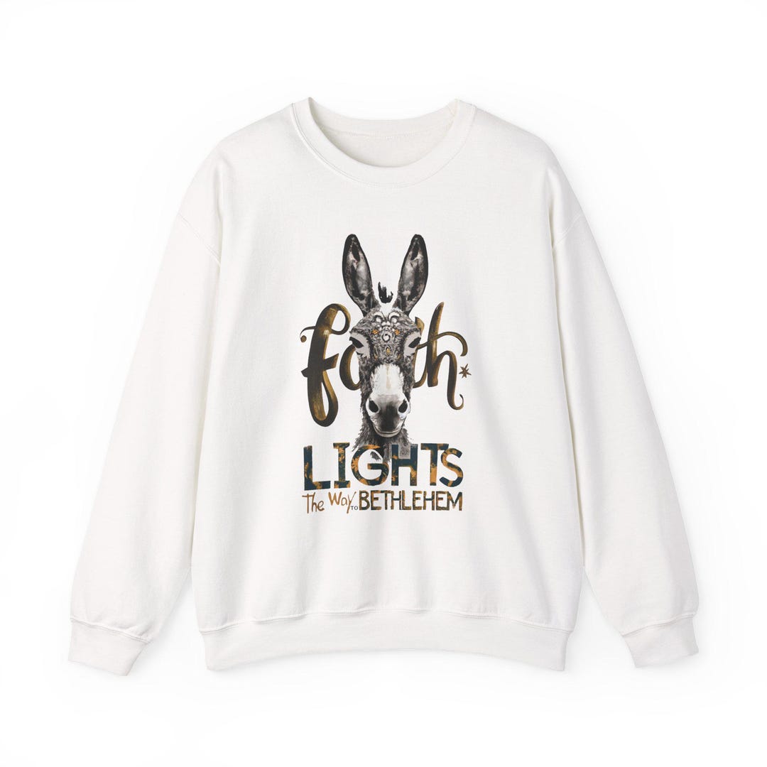 Faith Lights the Way to Bethlehem Crewneck Sweatshirt, Christmas Unisex ...