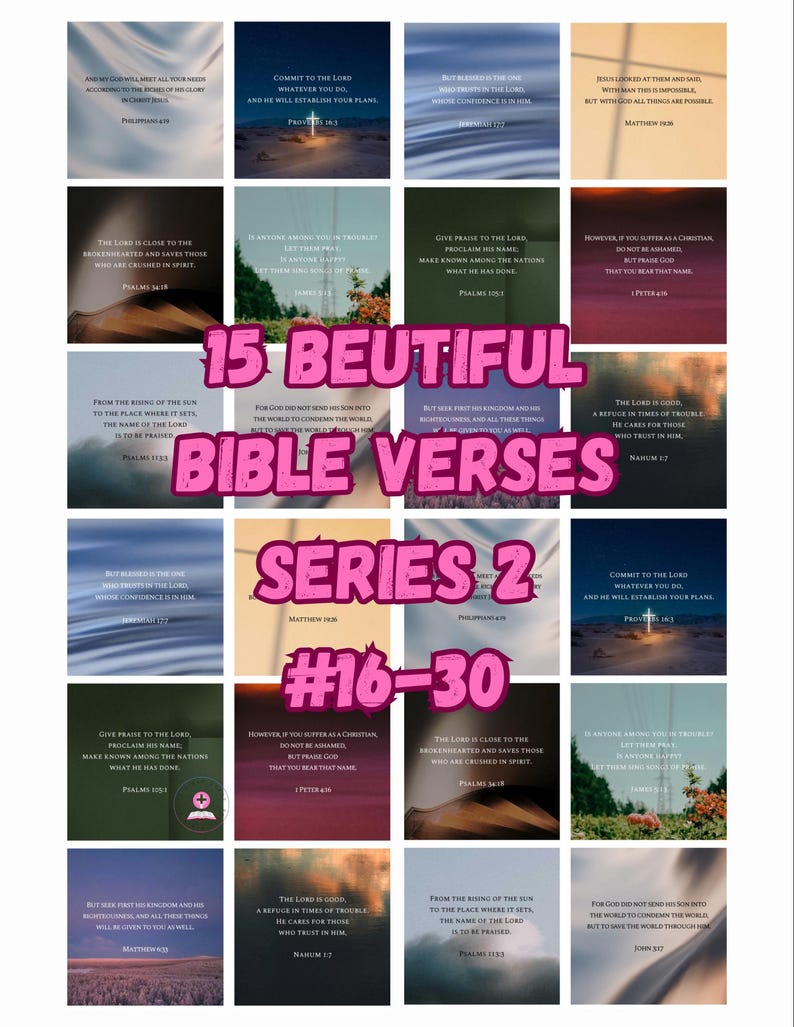 Bible Verse Cards | Easy-to-memorize | Set of 15 | Download Printable ...