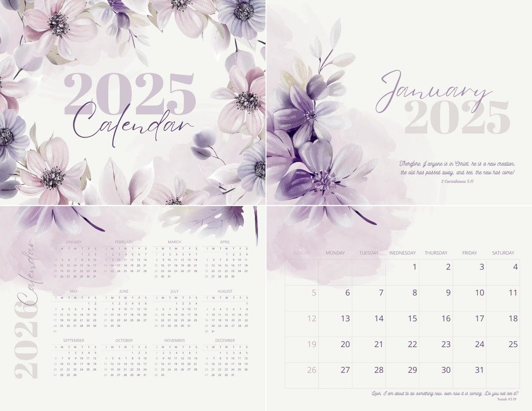 2025 Scripture Wall Calendar | Christian Standard Bible | Digital ...