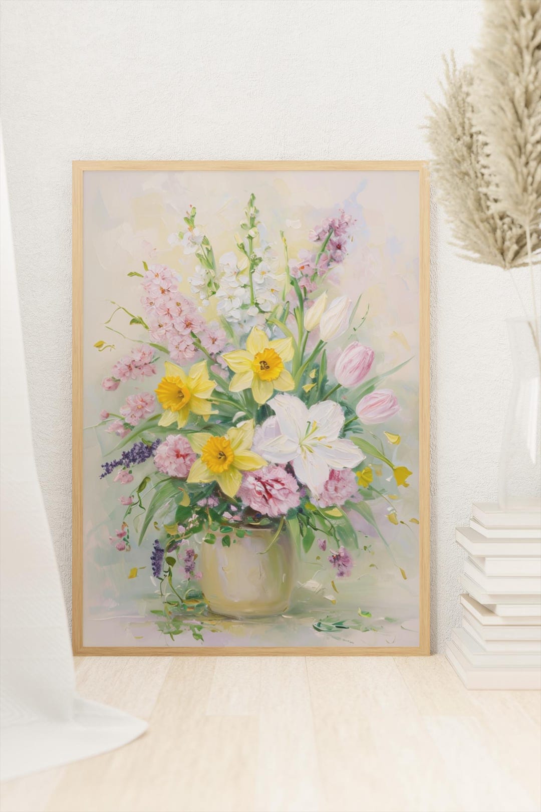 Spring Blooms Rolled Poster, Nature Floral Art Print, Springtime Wall ...