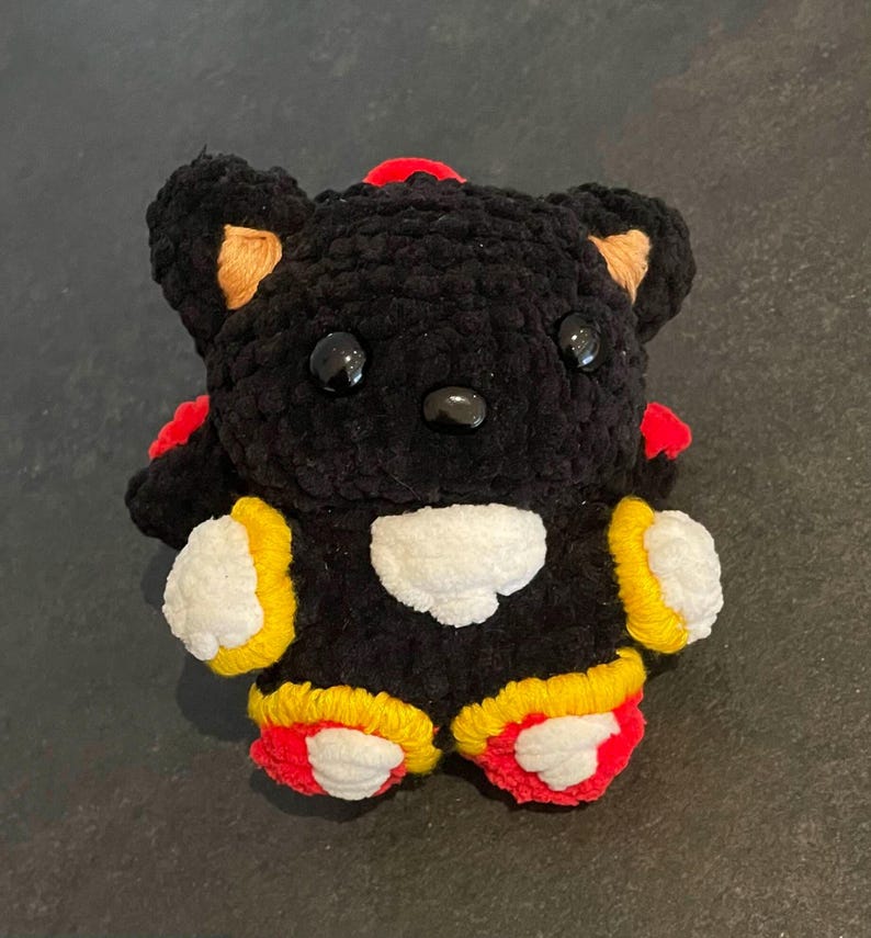 Shadow the Hedgehog Crochet Plushie - Etsy