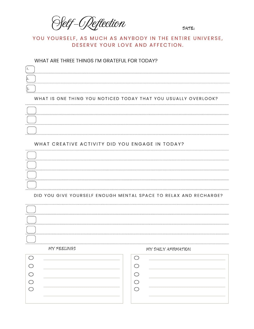 5 Sheets -your Personal Growth Journal: Guided Questions & Daily ...