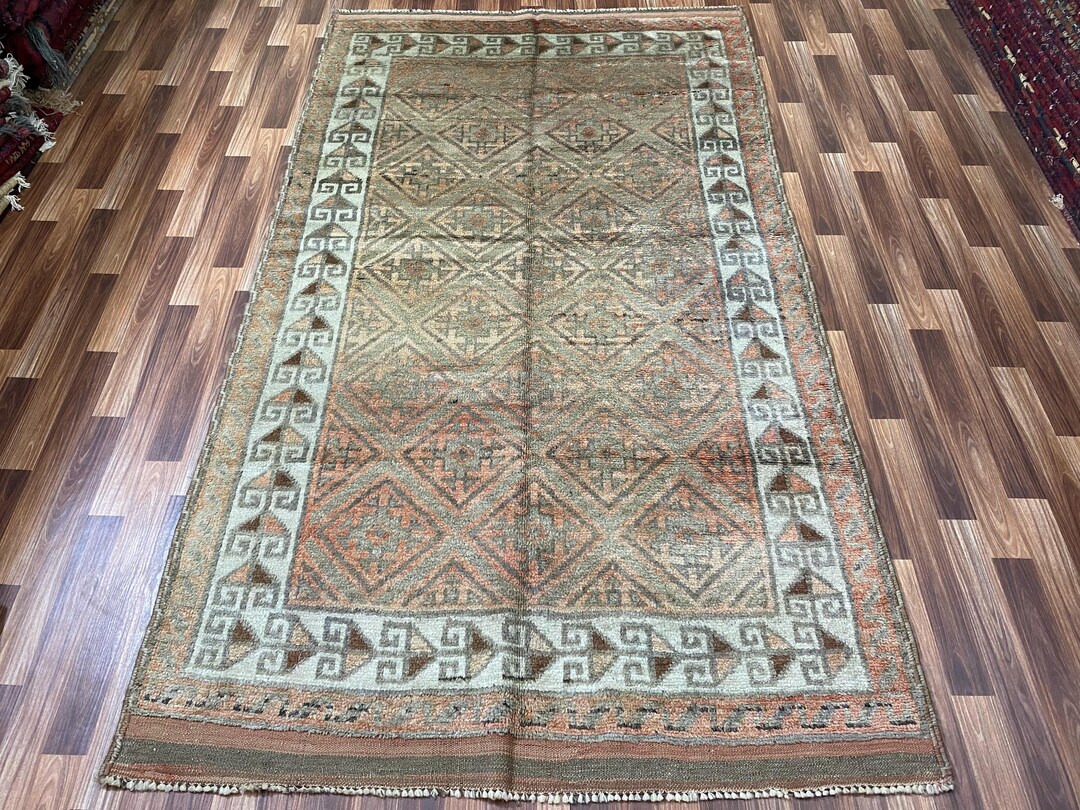 Vintage Taimani Camel Wool Rug: Hand-knotted Afghan Tribal Carpet - Etsy
