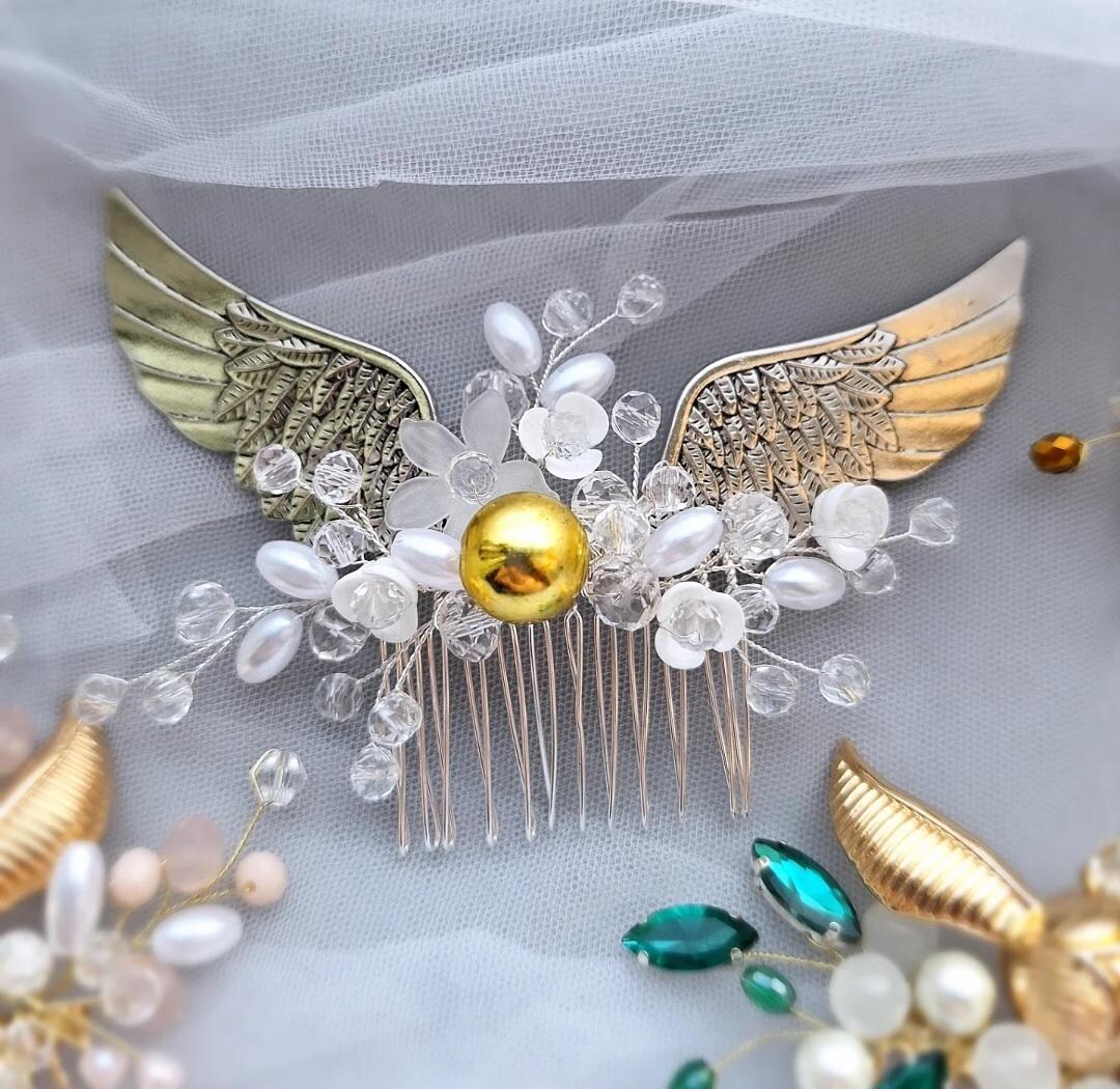 Golden Snitch Hair Comb. Harry Potter Wedding. - Etsy Australia