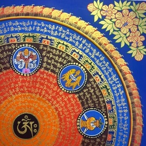 Handmade Mantra Mandala Thangka: Tibetan Buddhist Sacred Geometry Art ...