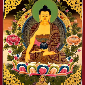 Authentic Shakyamuni Buddha Thangka Painting – Spiritual Tibetan Art ...