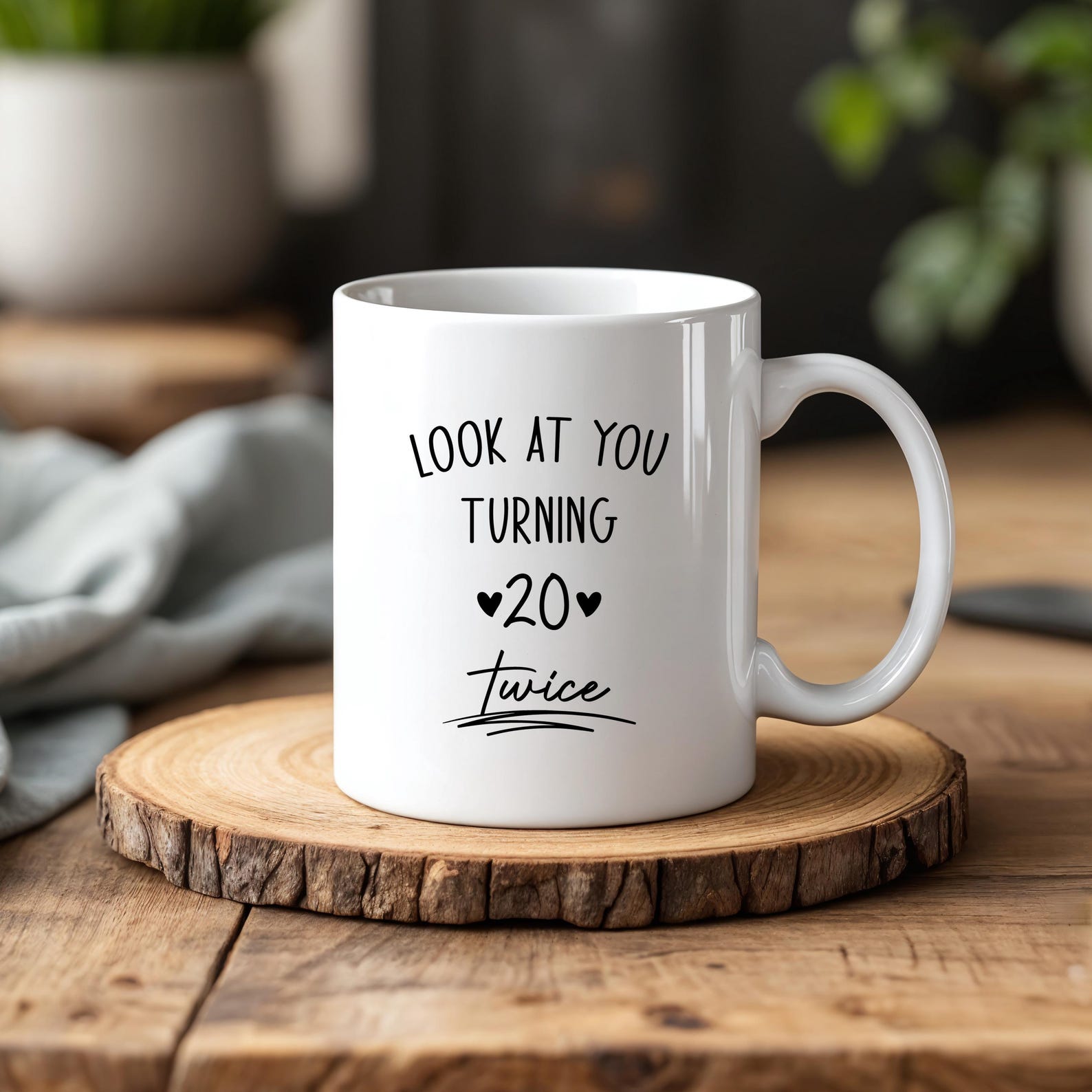 Customizable Birthday Celebration Coffee Mug, Look at You Turning 20 ...