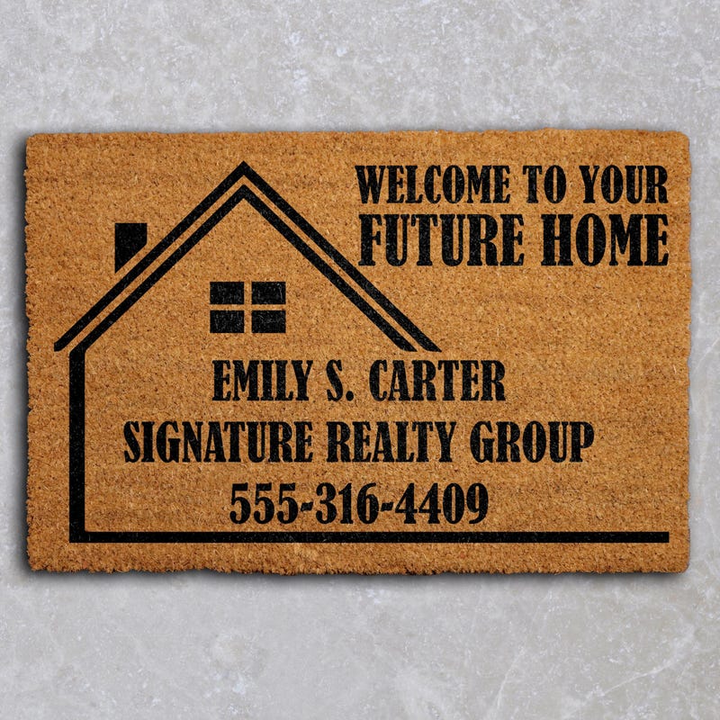 Real Estate Agent Doormat - Etsy