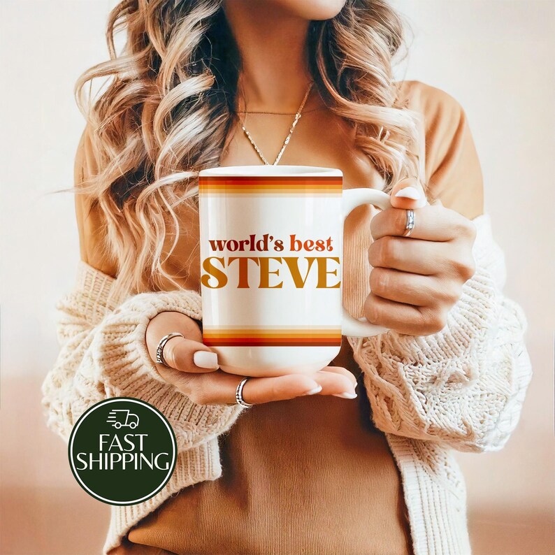 Custom Name Retro Design Coffee Mug, Personalized World's Best ...