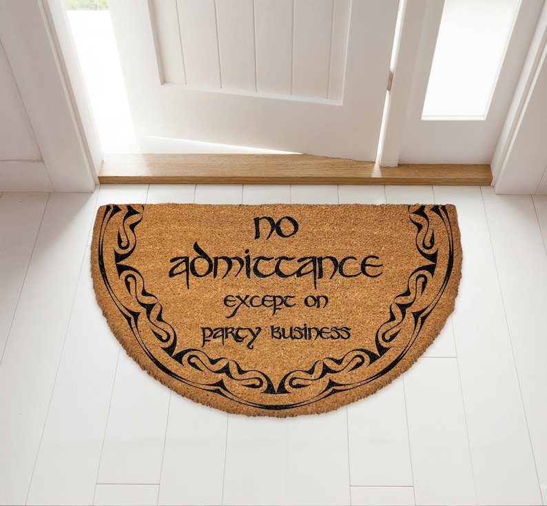 No Admittance Except on Party Business Doormat, Funny Movie Welcome Mat ...