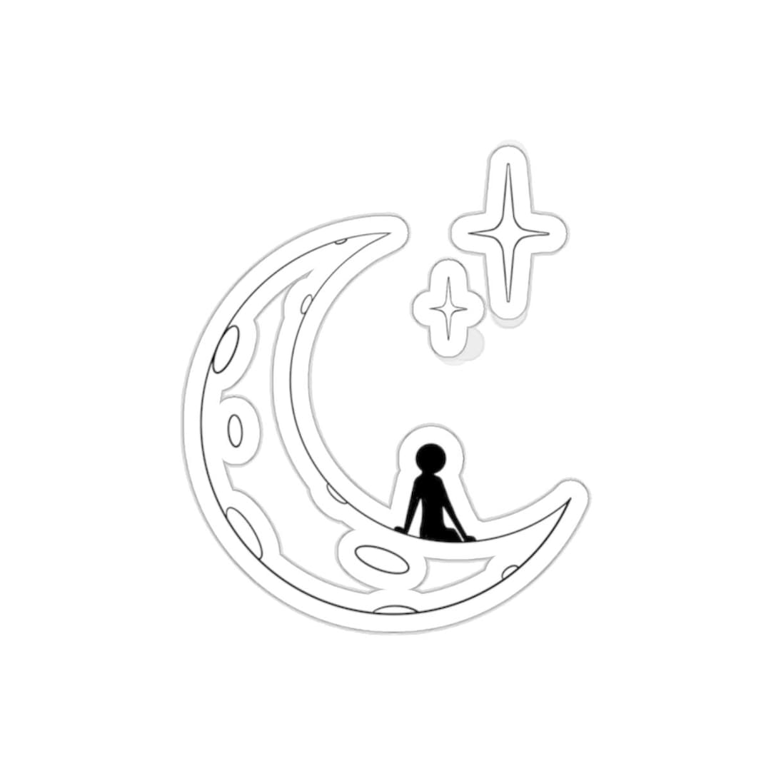 Reneé Rapp Same Moon Gemini Moon Sticker, Stickers for Laptop, Water ...