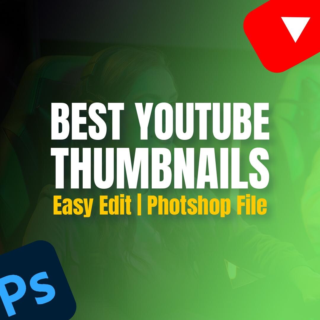 Editable Youtube Thumbnail Pack | PSD & JPG | Customizable 1280x720 ...