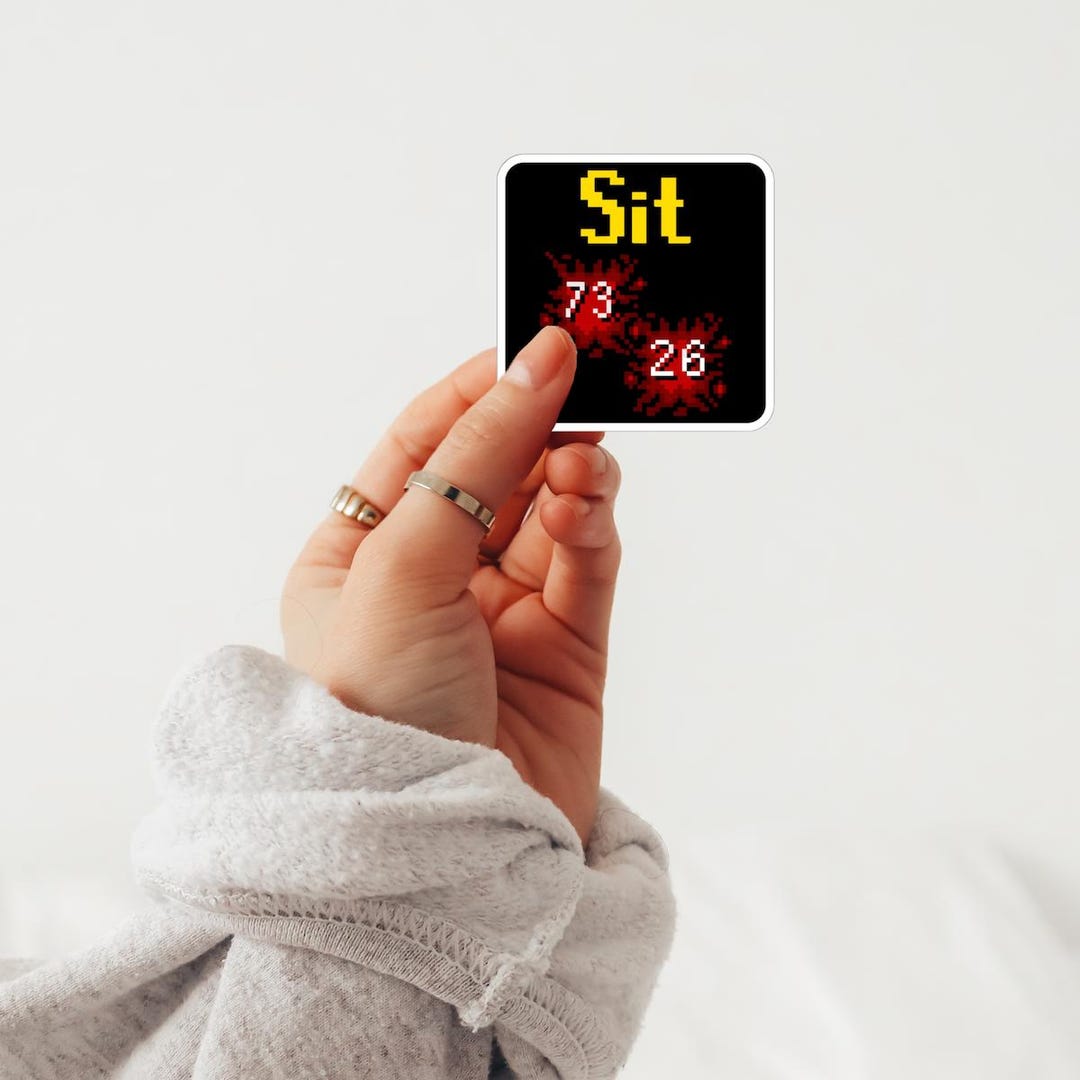 Old School Runescape Sit Sticker, Sit Hitsplat OSRS Sticker, Runescape ...