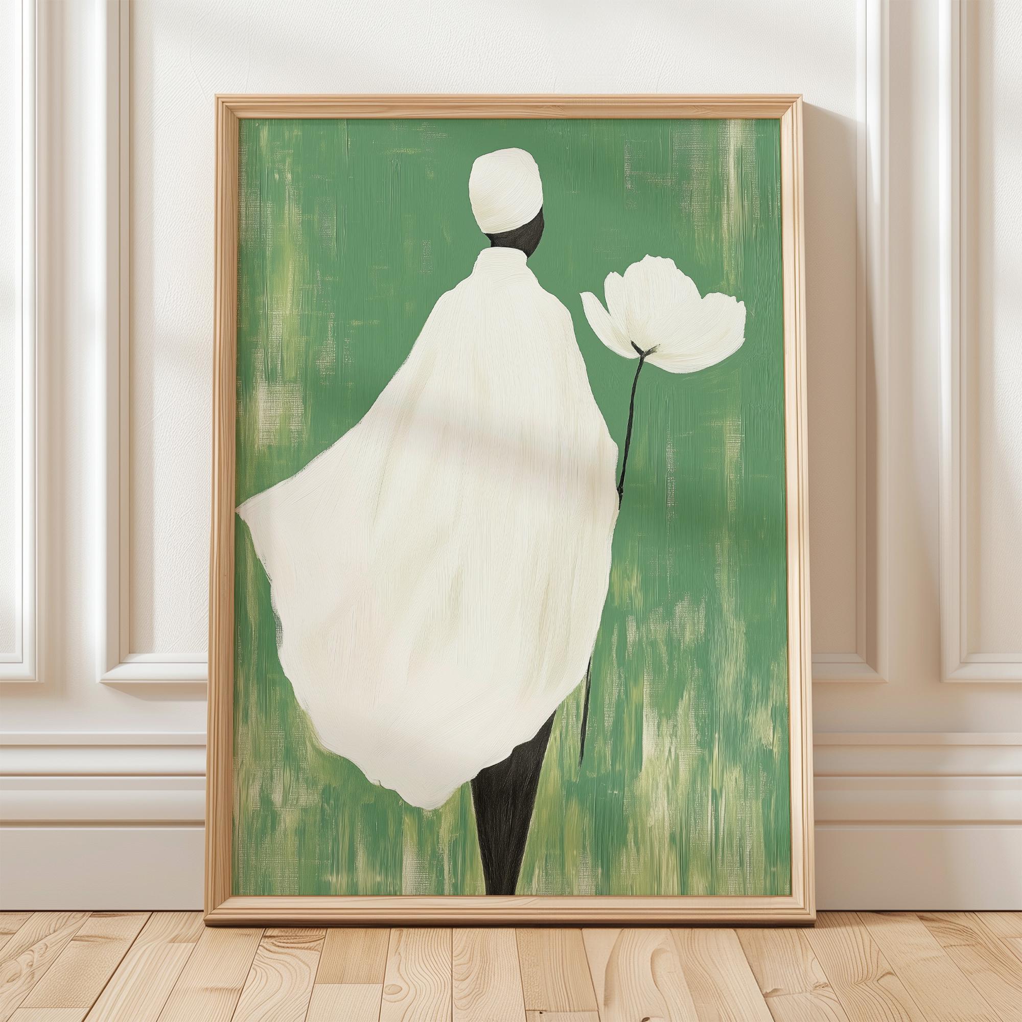 Minimalist African Woman Wall Art Modern Black Female Silhouette Print ...