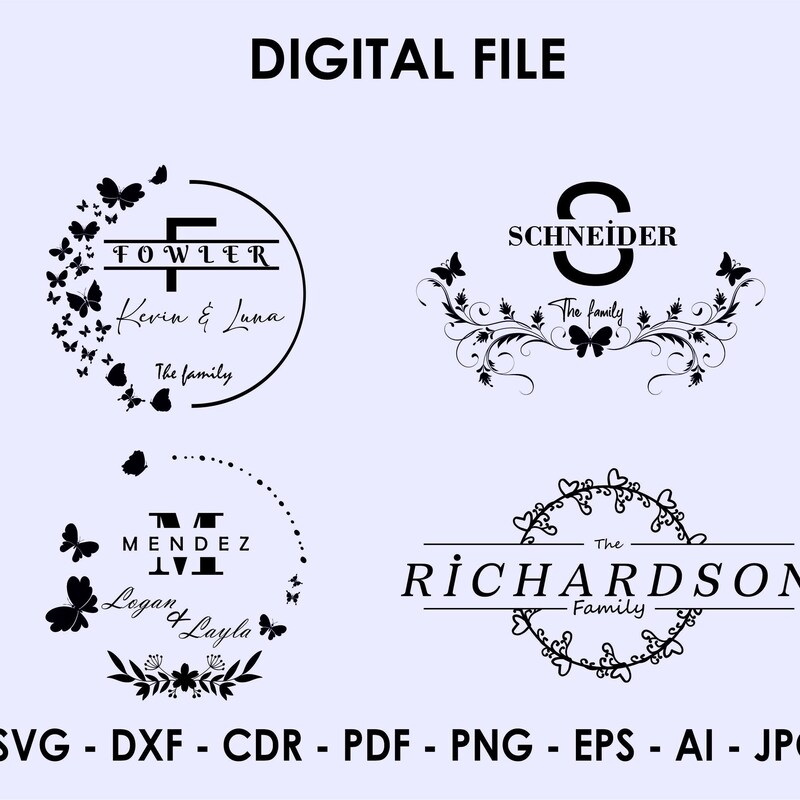 Family Name Svg - Etsy